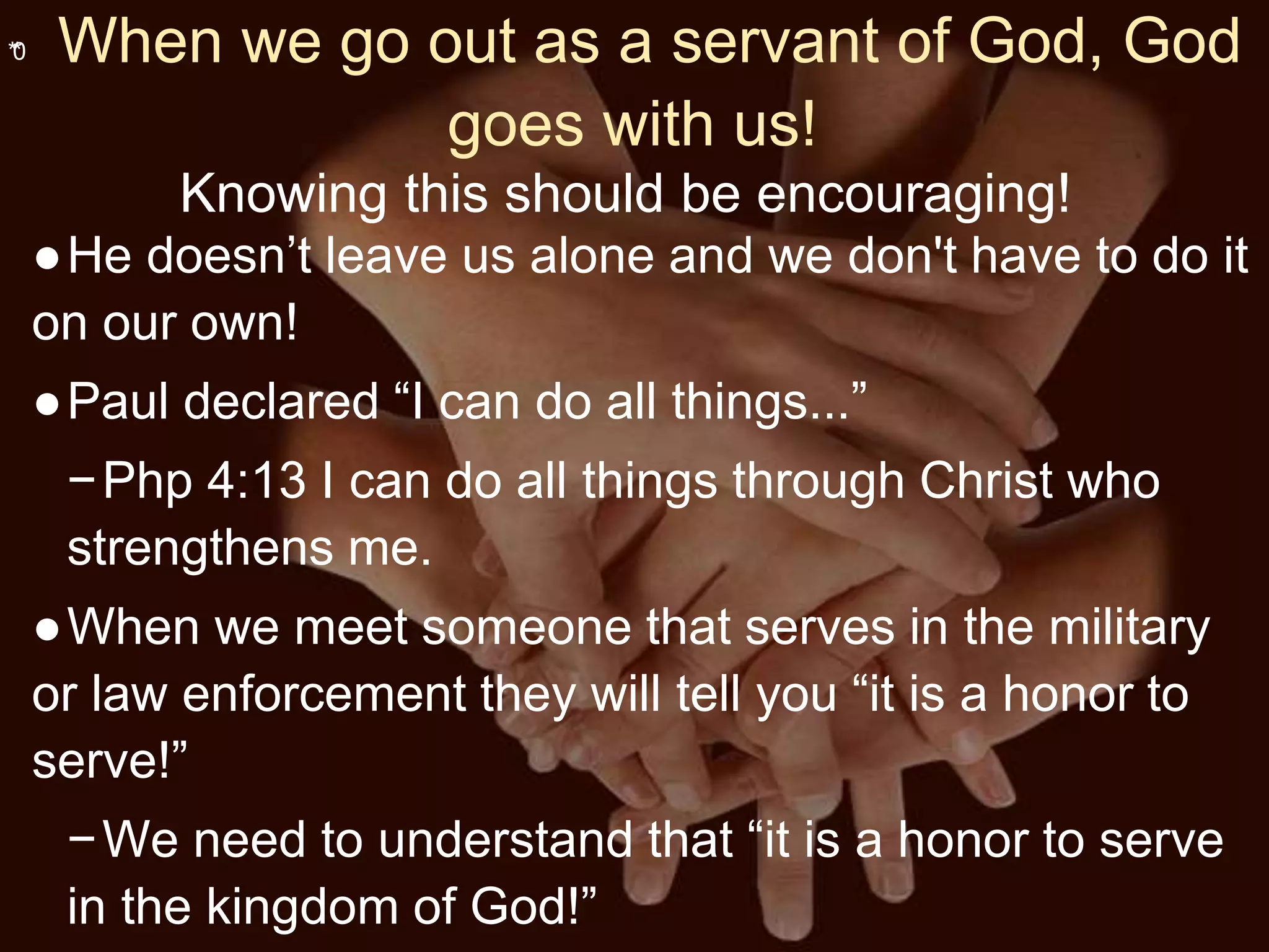 Being a servant of God! | PPTX