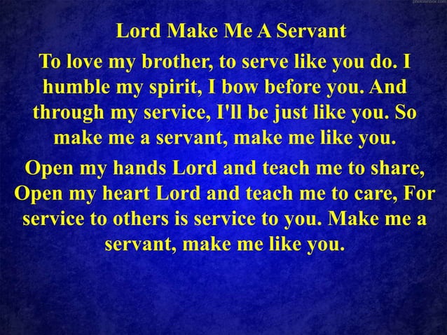 Being a servant of God! | PPTX