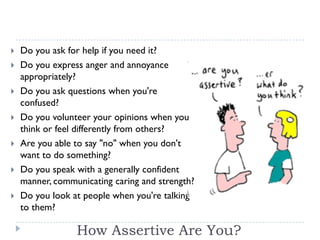 Being assertive | PDF