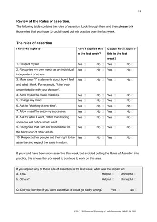 Being assertive | PDF | Mental Health | Diseases and Conditions