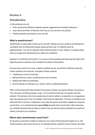 Being assertive | PDF | Mental Health | Diseases and Conditions