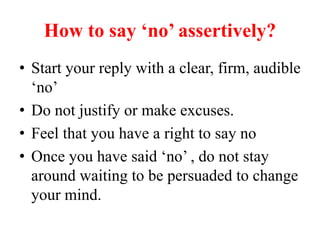Being assertive | PPTX | Education