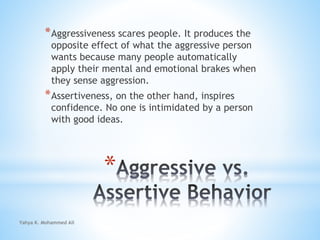Being assertive vs. being aggressive | PPTX