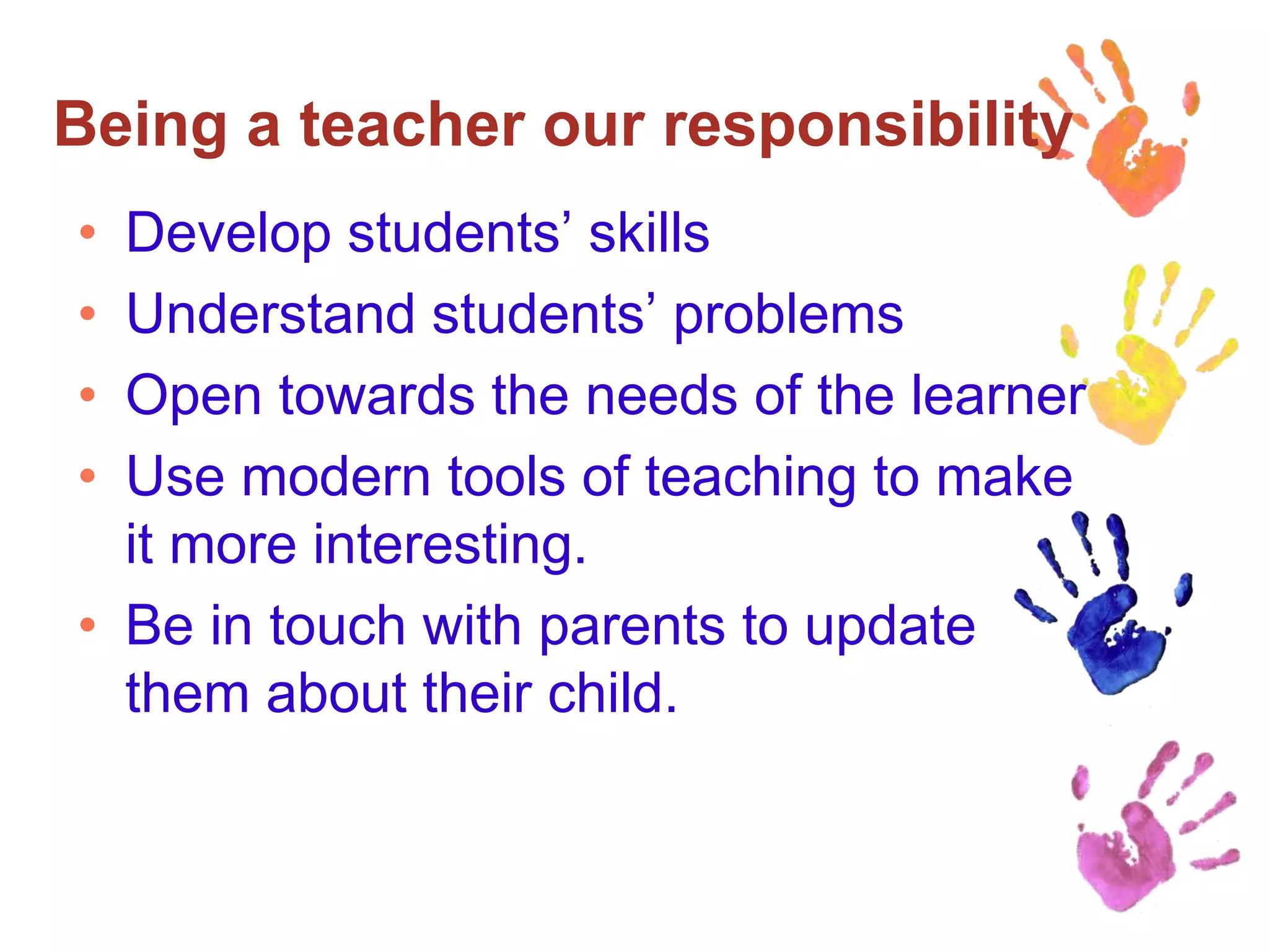 Being a teacher | PPTX