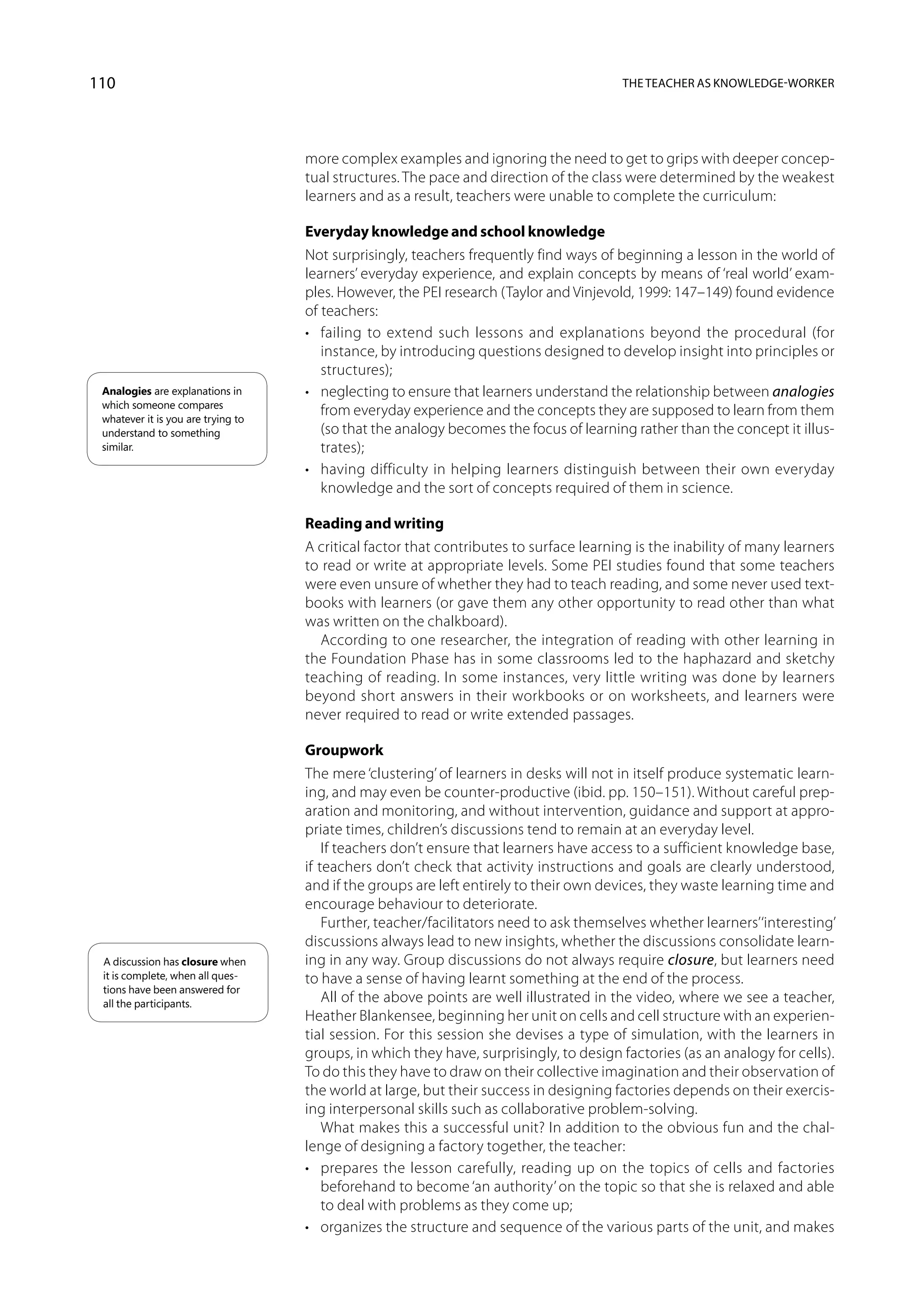 Being a Teacher: Section Five - The teacher as knowledge–worker | PDF