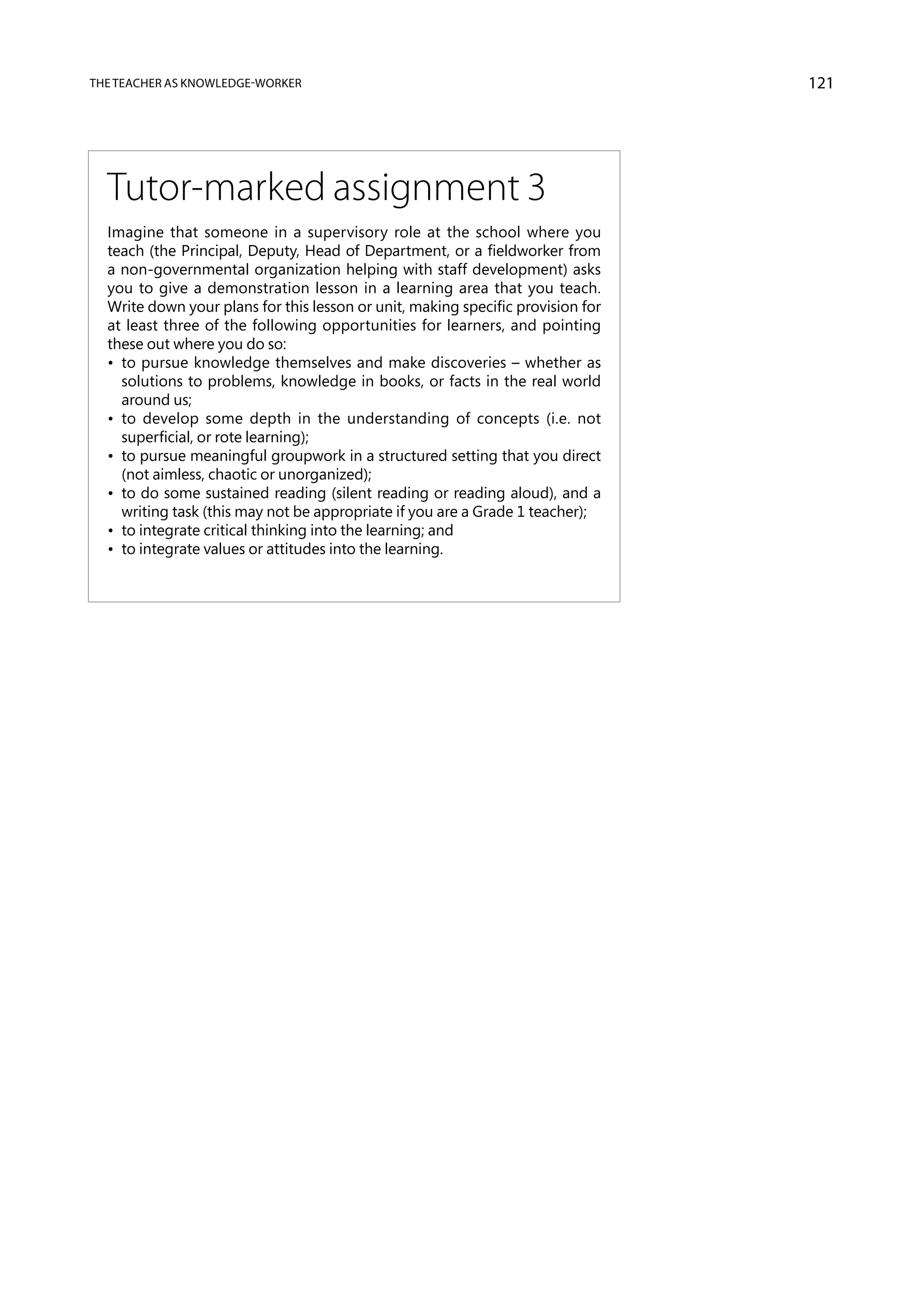 Being a Teacher: Section Five - The teacher as knowledge–worker | PDF