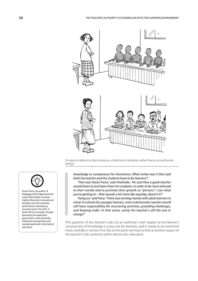 Being a Teacher: Section Four - The teacher’s authority: sustaining an ...