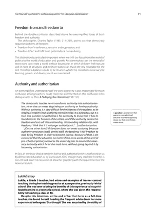 Being a Teacher: Section Four - The teacher’s authority: sustaining an ...