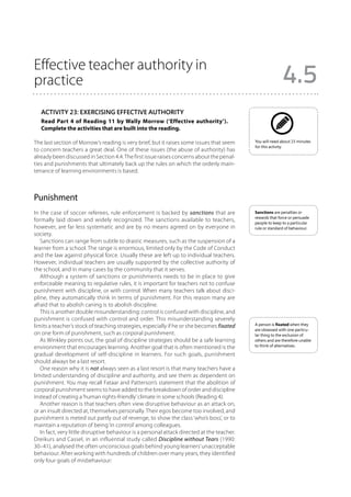 Being a Teacher: Section Four - The teacher’s authority: sustaining an ...