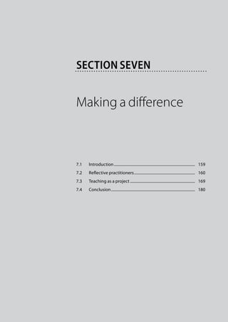 Being a Teacher: Section Seven – Making a difference | PDF