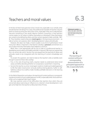 Being a Teacher: Section Six - Teachers, values and society | PDF