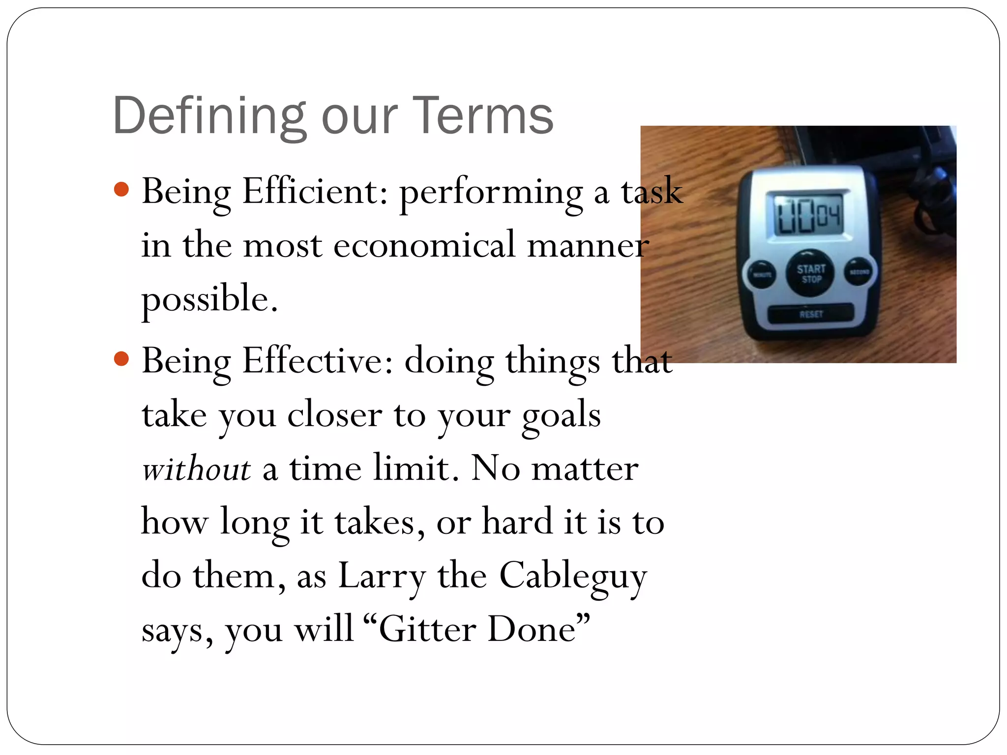 Being EFFECTIV vs EFFICIENT | PDF