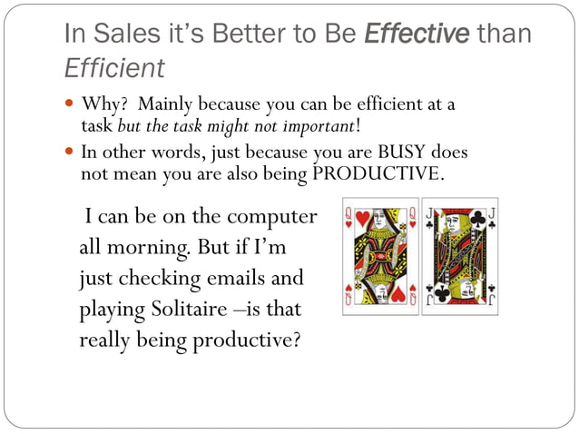 Being EFFECTIV vs EFFICIENT | PDF