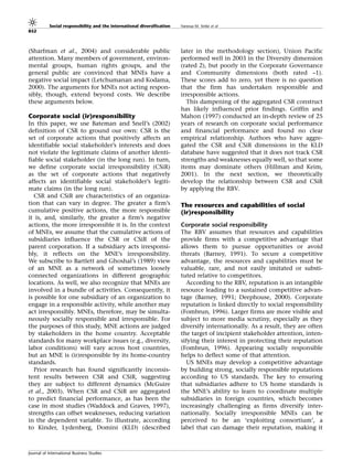 Being good while being bad social responsabilty | PDF