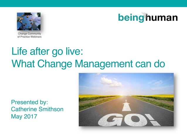 Change Community of Practice Webinar: Life after go live - what Change ...