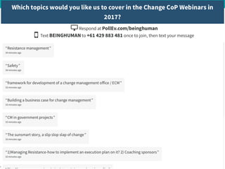Change Community of Practice Webinar: Life after go live - what Change ...