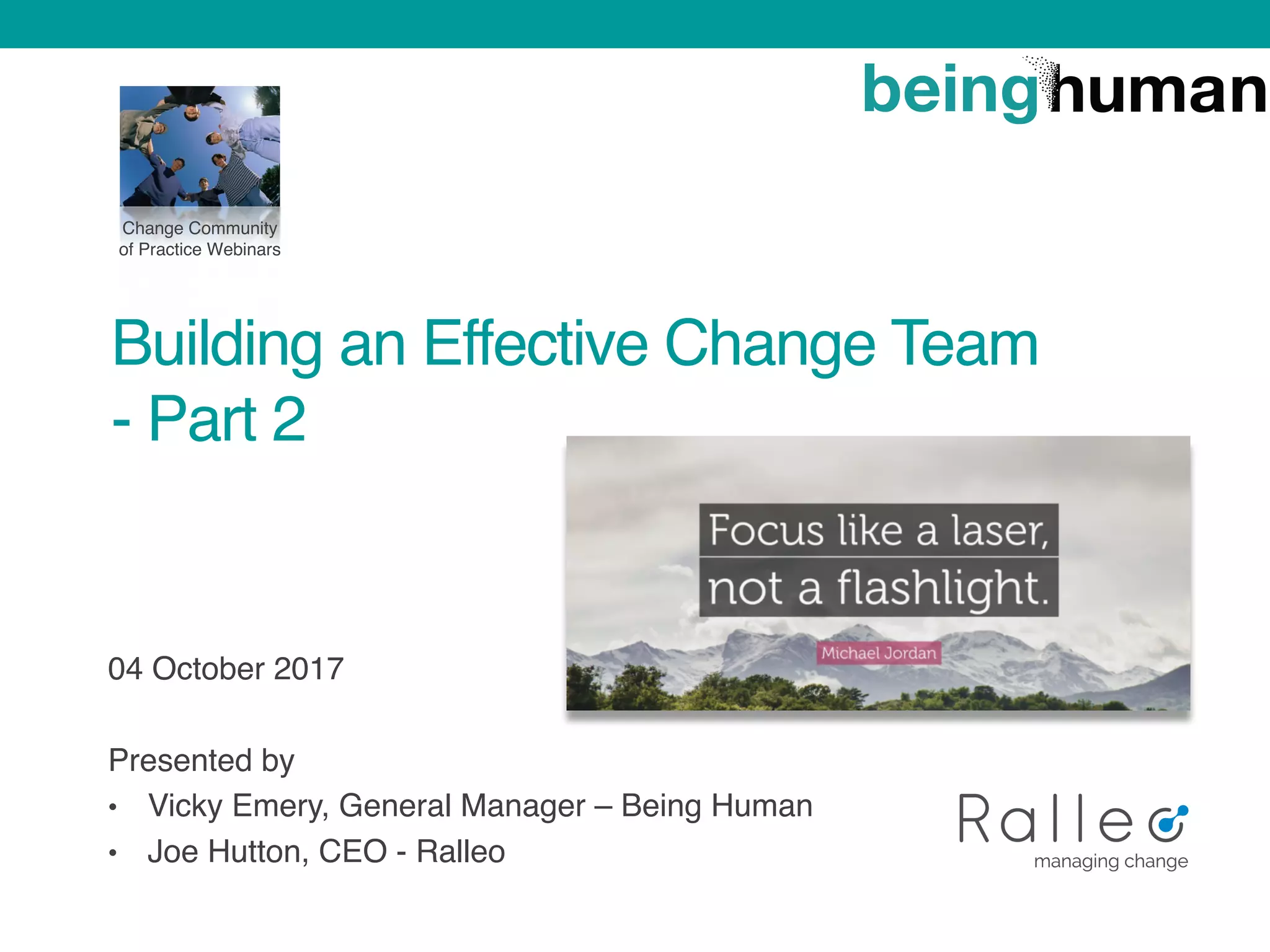 Change Community of Practice Webinar - Building an Effective Change ...