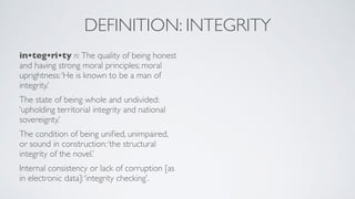 Being Integrity 3: Discernment | PPT