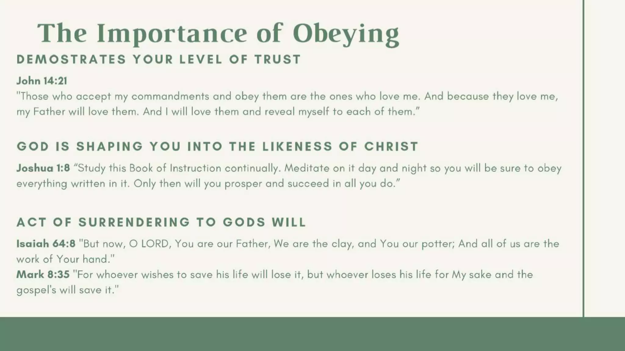 Being Obedient to God's Word | PPTX