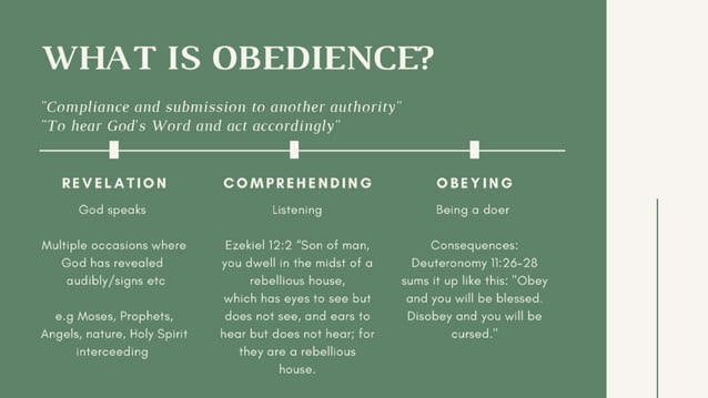 Being Obedient to God's Word | PPT