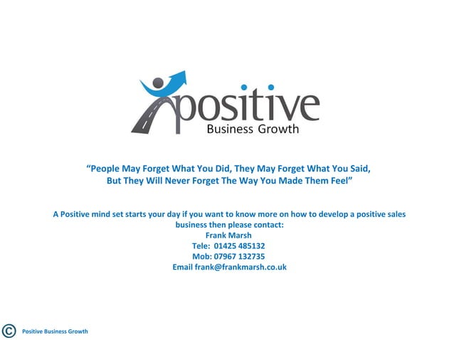 The Positives In Business | PPT | Sales | Business