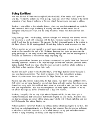 Being Resilient | DOCX
