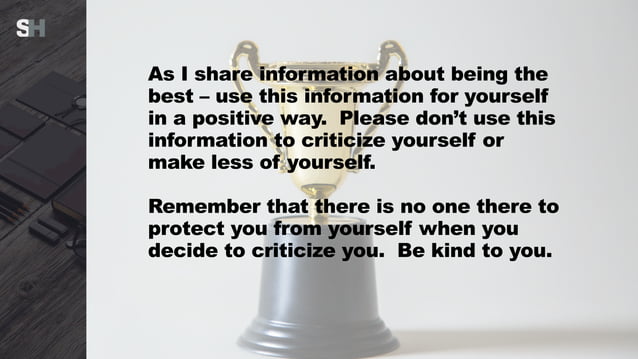 Shon Holyfield: A guide to being the best | PPT