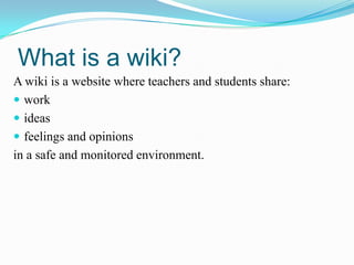 Wikis in the ESL Classroom | PPT