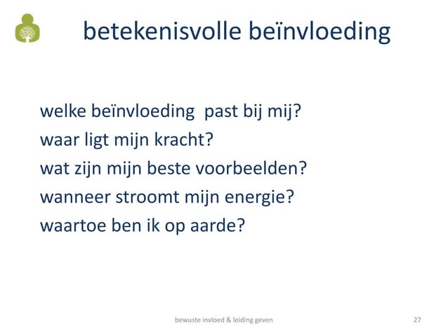 Beinvloeding & leiderschap | PPT