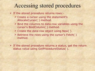 Acutate - Using Stored Procedure | PPT | Databases | Computer Software and Applications