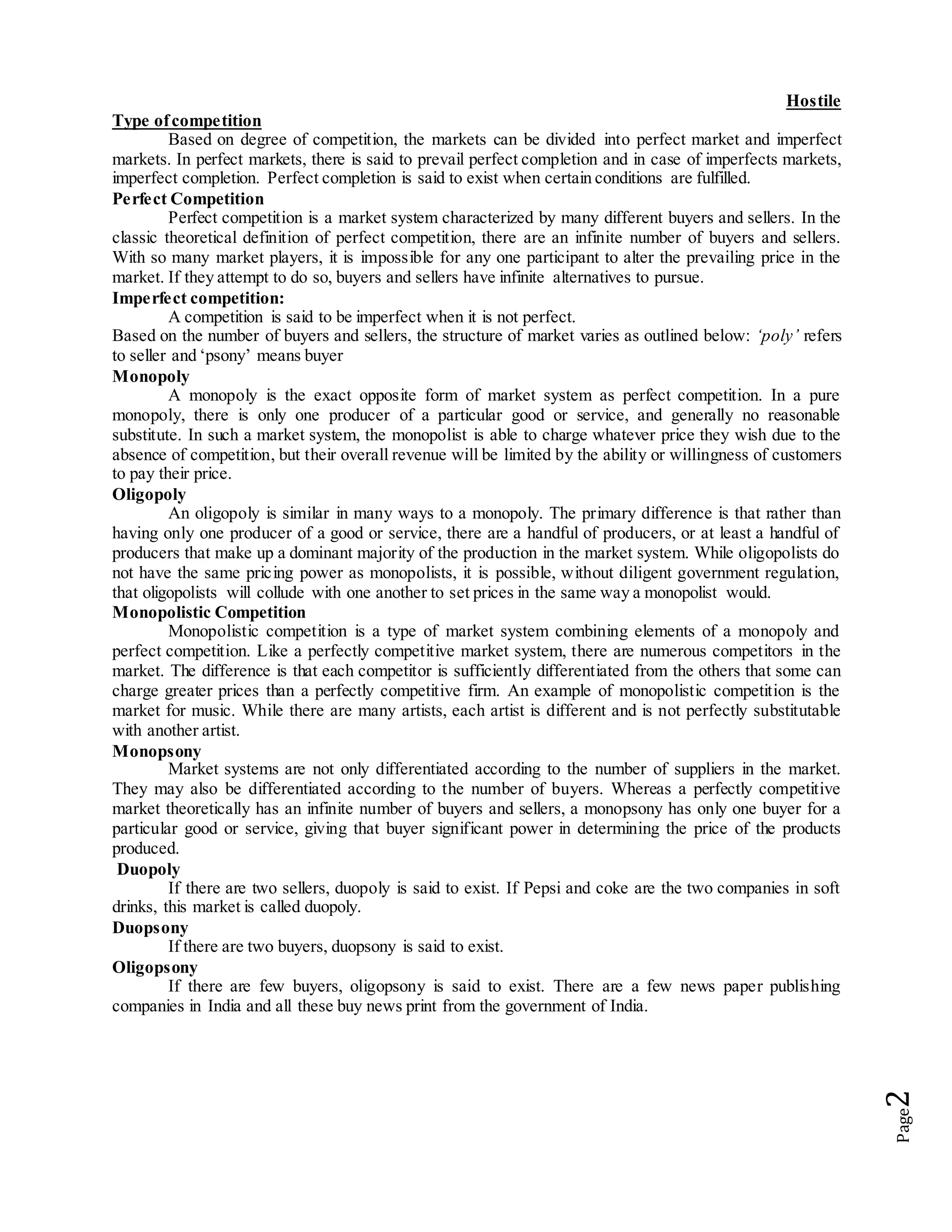 Business Economics Unit 4 | DOCX