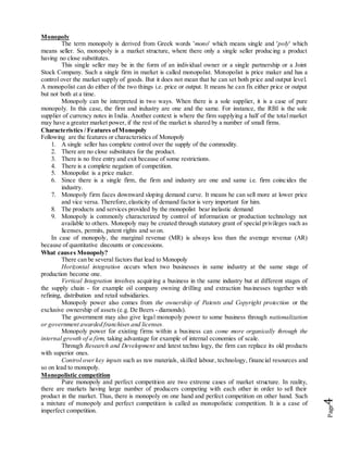 Business Economics Unit 4 | DOCX