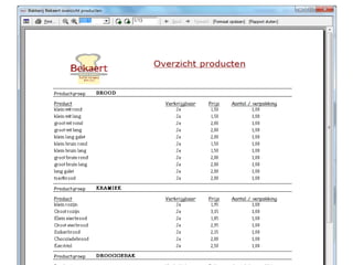 Bakkerij Bekaert | PDF