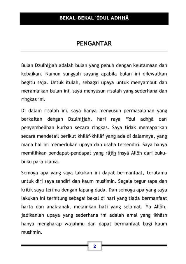 Bekal idul adha | PDF