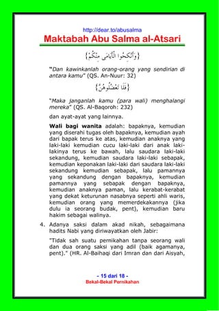 Bekal pernikahan | PDF