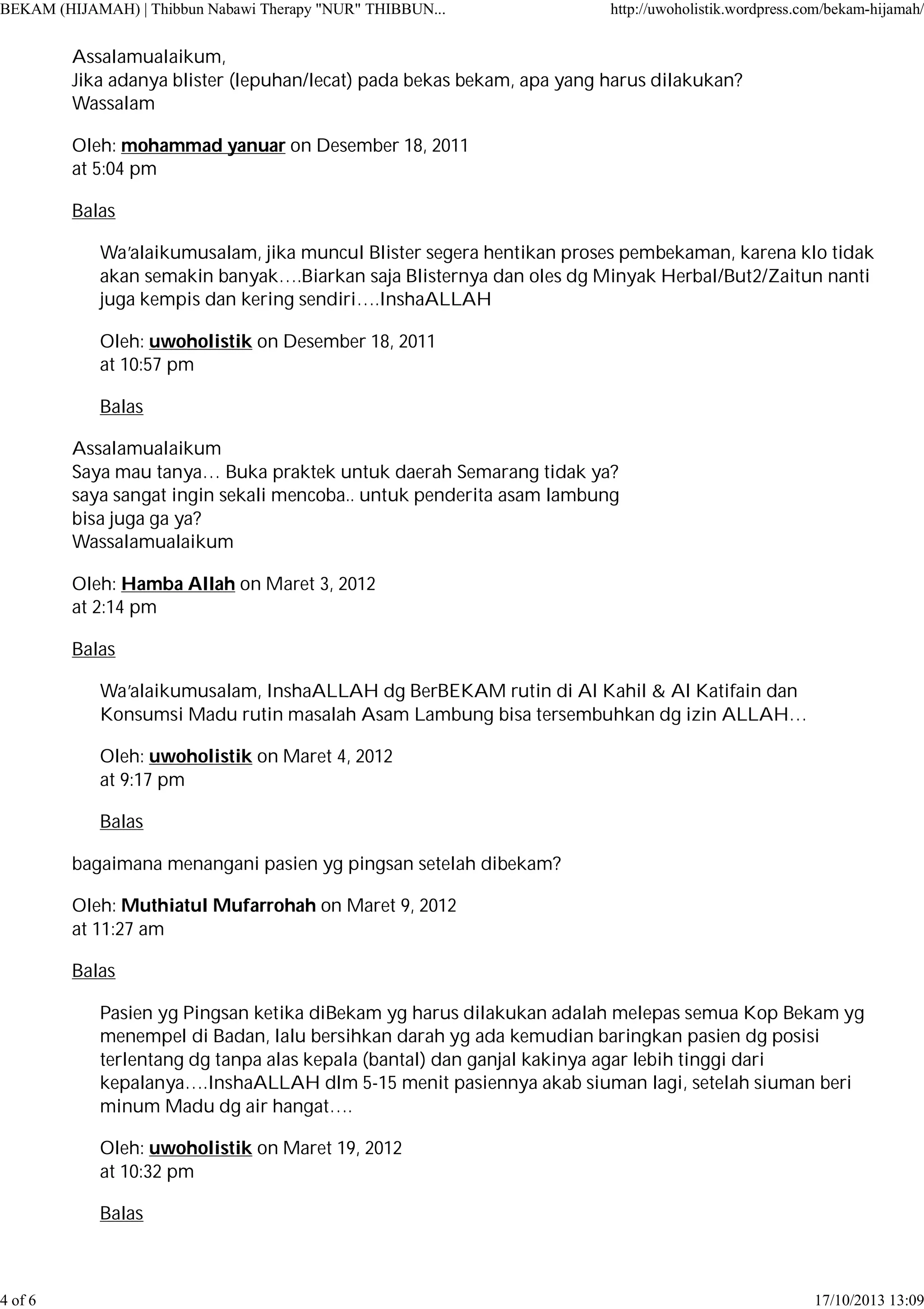 Bekam (hijamah) | PDF