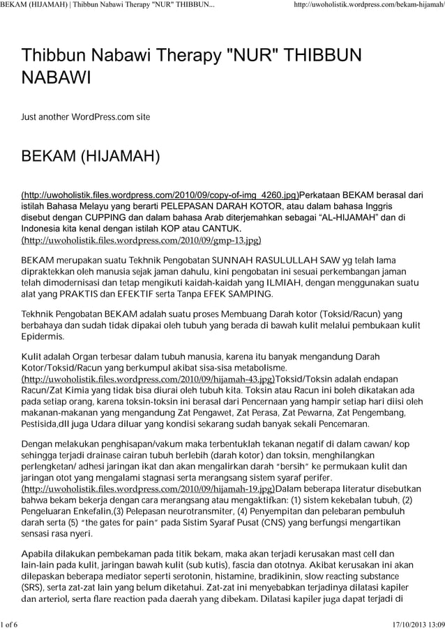 Bekam (hijamah) | PDF