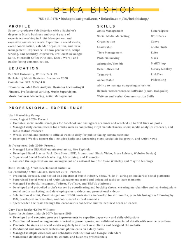 Beka Bishop Resume | PDF