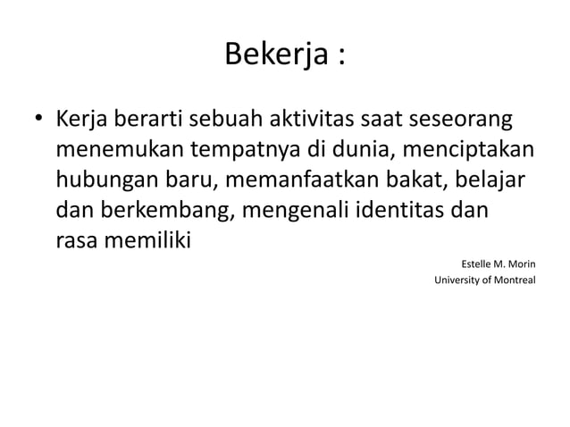 Bekerja atau berkarya, motivasi | PPT
