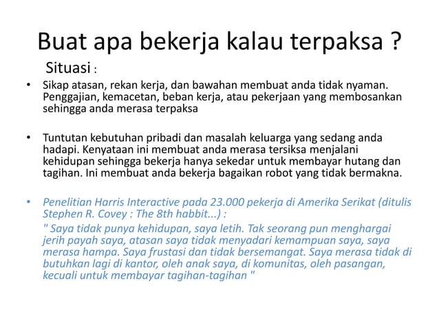 Bekerja atau berkarya, motivasi | PPT