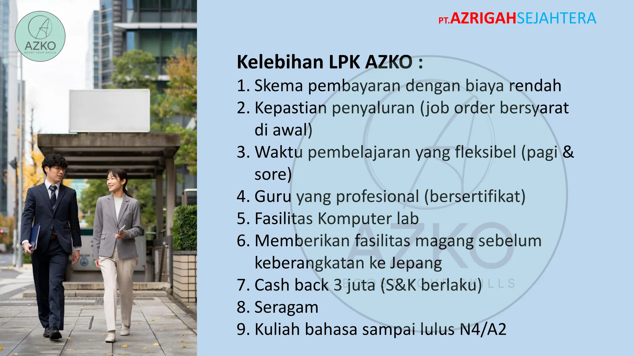 Presentasi Peluang Kerja di Japan oleh LPK AZKO | PDF
