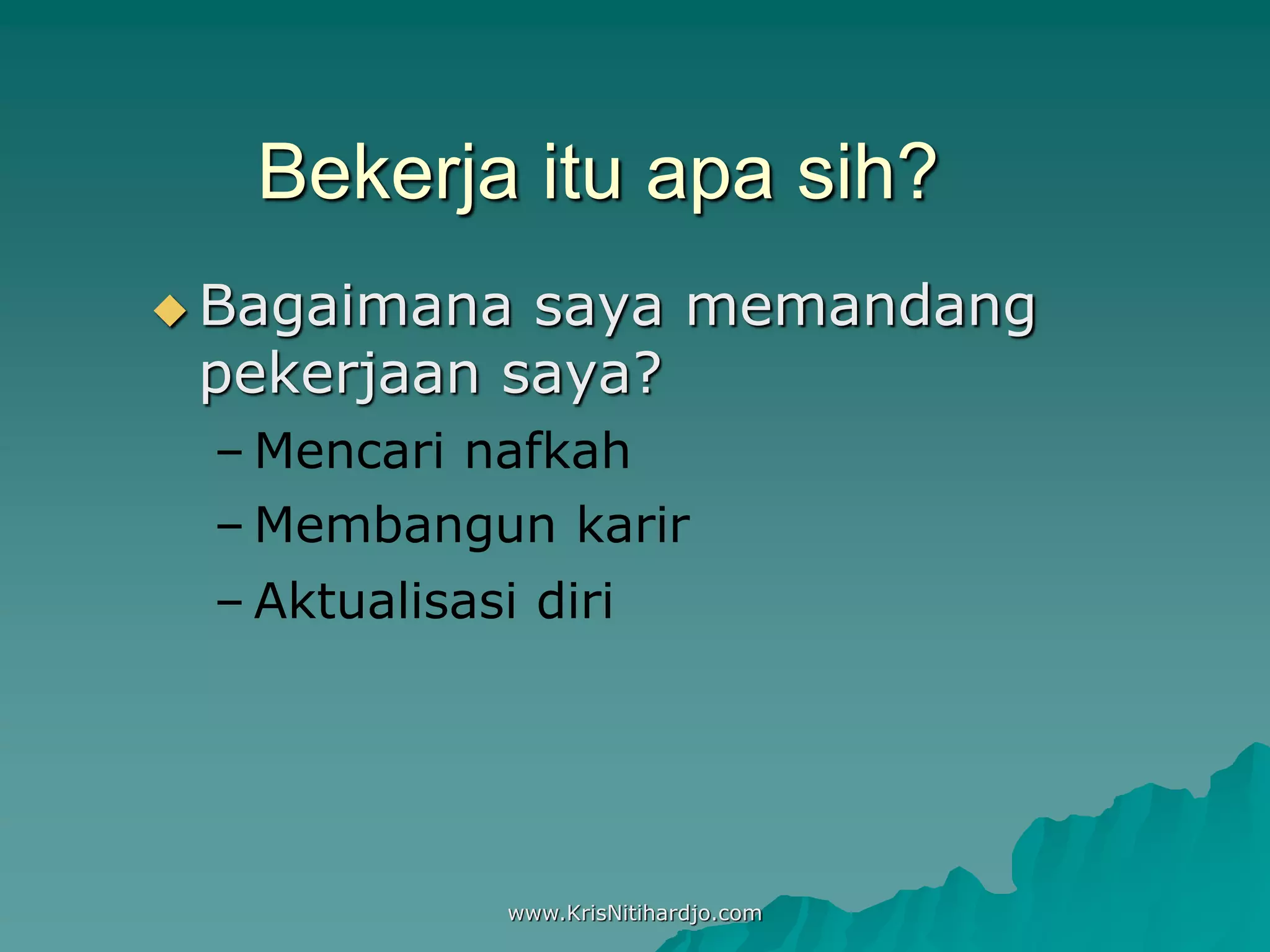 Bekerja sebagai Ibadah 3 | PPTX