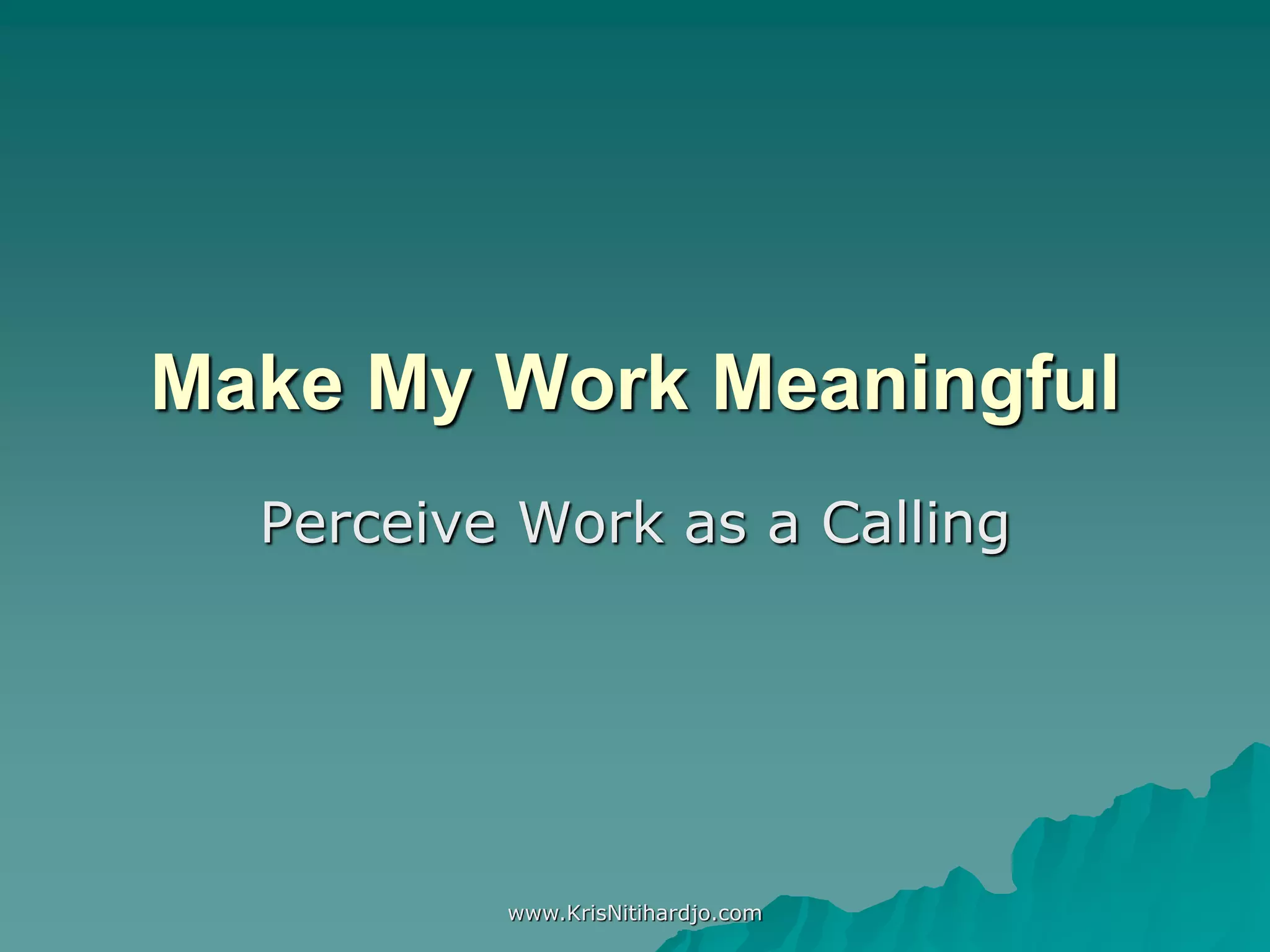 Bekerja sebagai Ibadah 3 | PPTX