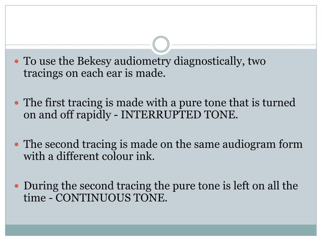 Bekesy Audiometry Ppt