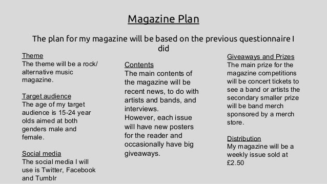 A Grade GCSE Media Studies Magazine Cover & Contents Page