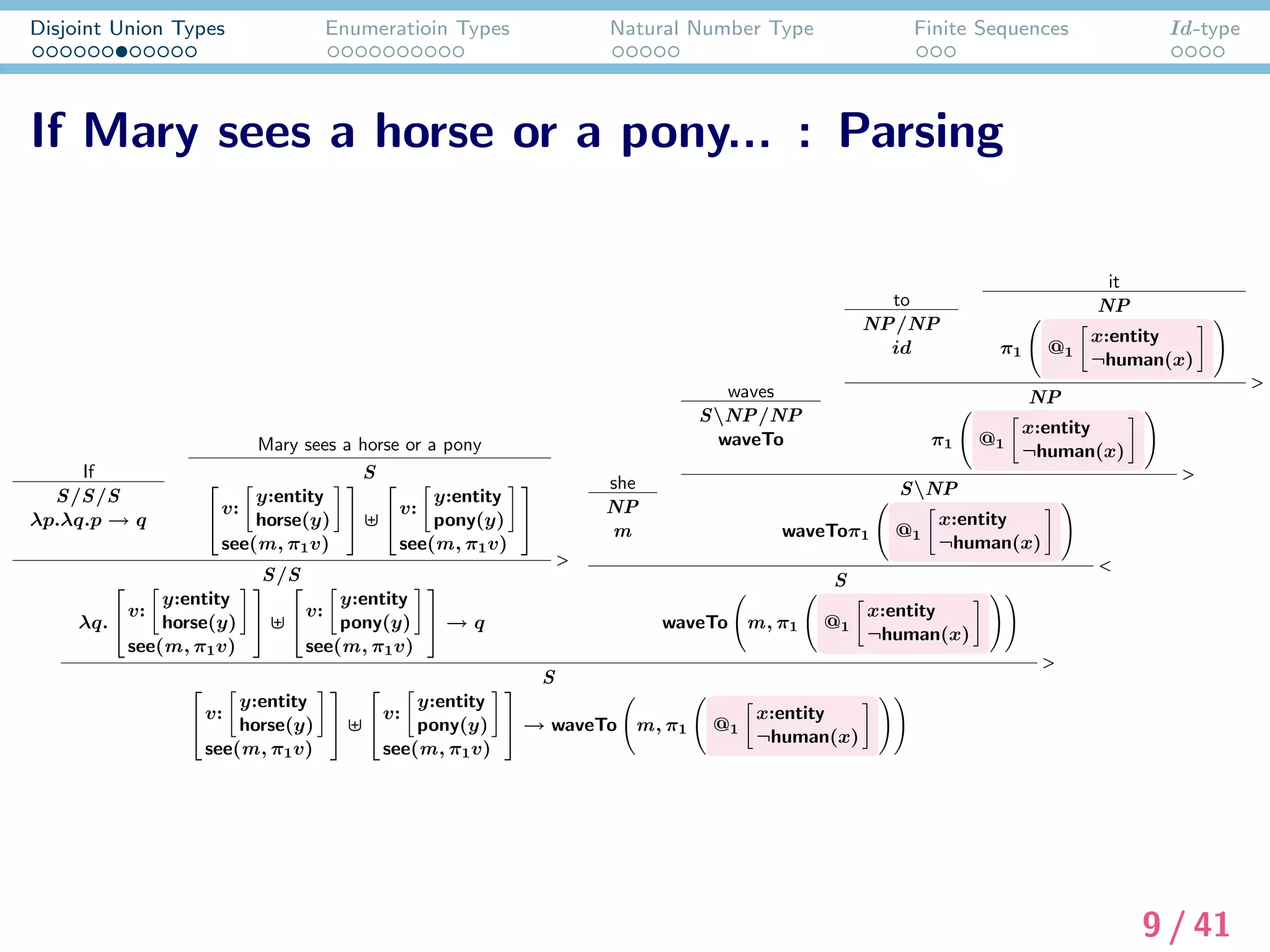 ESSLLI2016 DTS Lecture Day 4-2: More Dependent Types | PPT