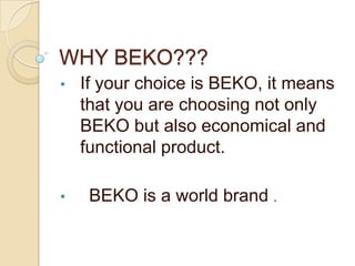 beko , turkish company | PPTX