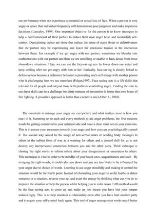 Term Paper - Managing Anger | DOCX