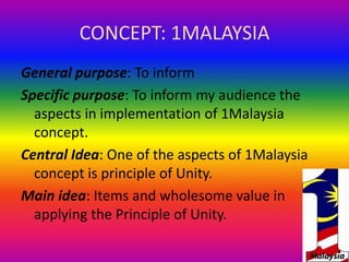 1Malaysia Concept | PPTX