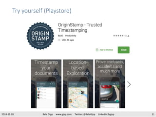 Blockchain based Trusted Timestamping for Research Data and Preprints using OriginStamp.org | PPT